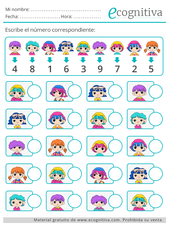 Ejercicios TDAH para Imprimir. Déficit de Atención e Hiperactividad