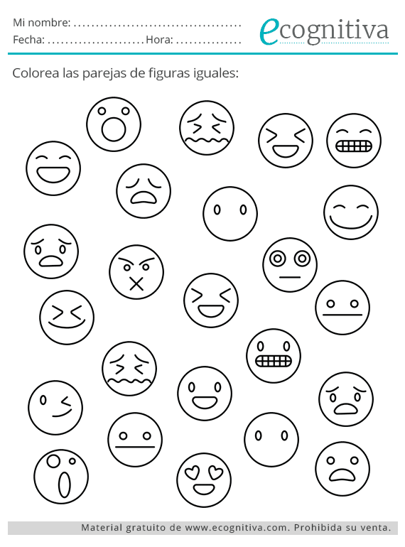 Ejercicios TDAH para Imprimir. Déficit de Atención e Hiperactividad