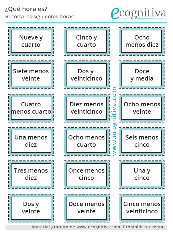 ¿Qué hora es? Ejercicios de orientación temporal con relojes - Estimulación cognitiva
