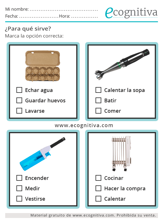 ¿Para qué sirve? Evocación de utilidad de objetos