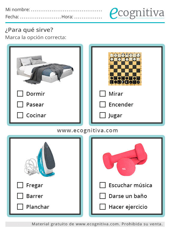 ¿Para qué sirve? Evocación de utilidad de objetos